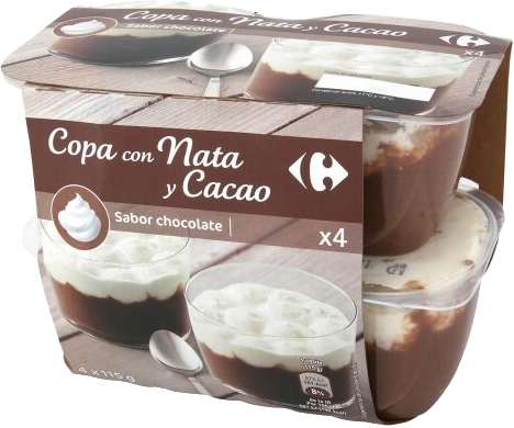 CARREFOUR EXTRA COPA CON NATA Y CACAO SABOR CHOCOLATE | OCU