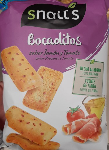 Pan tostado GREFUSA-SNATT'S BOCADITOS SABOR JAMÓN Y TOMATE: todos los ...