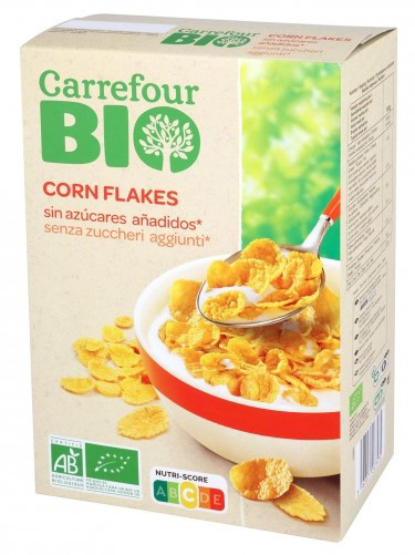 CARREFOUR BIO CORN FLAKES SIN AZÚCARES AÑADIDOS : análisis y opiniones ...