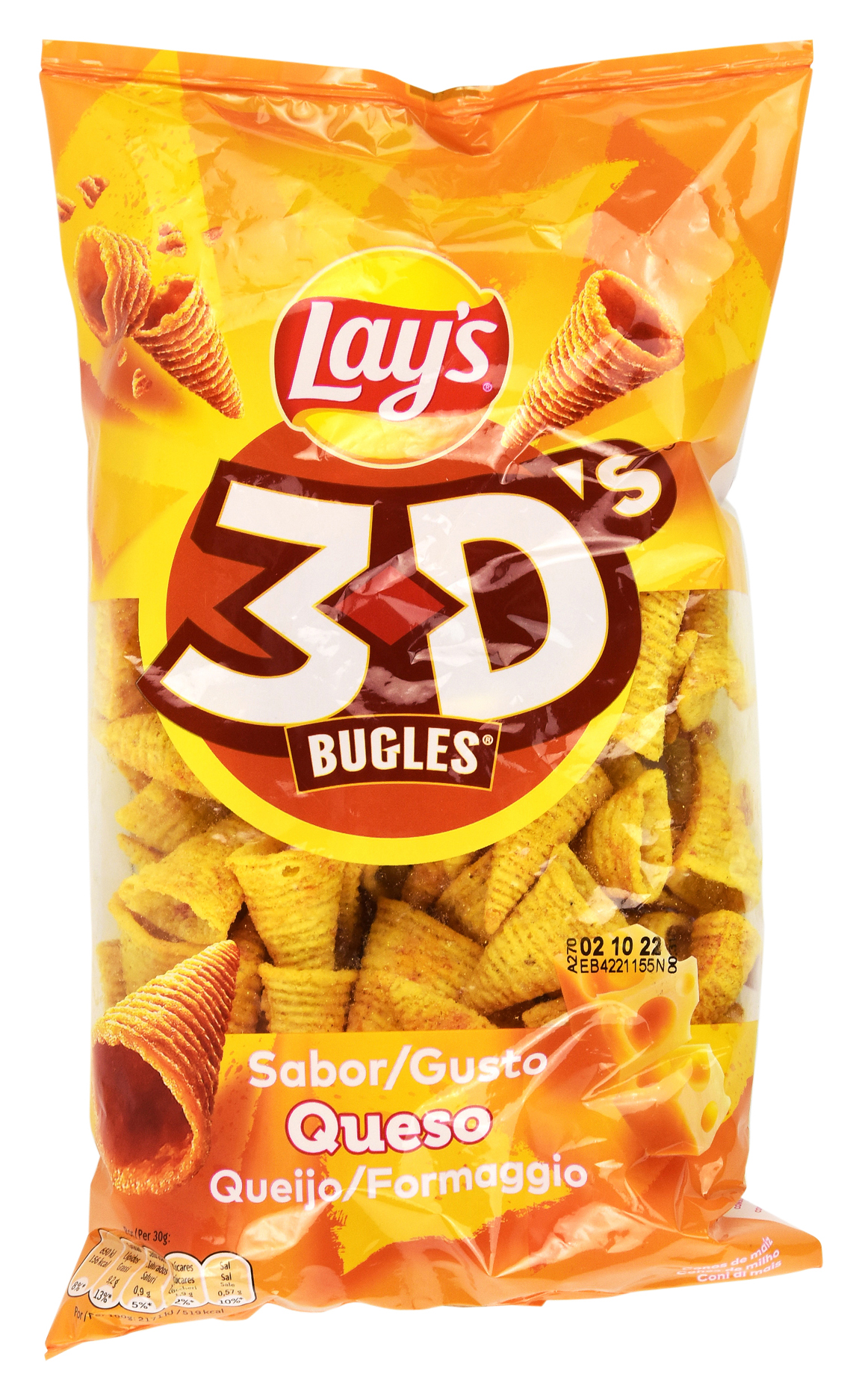 LAY'S 3D'S BUGLES SABOR QUESO 2024| OCU