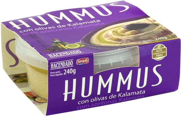 Valor nutricional de HACENDADO (MERCADONA) HUMMUS CON OLIVAS DE ...