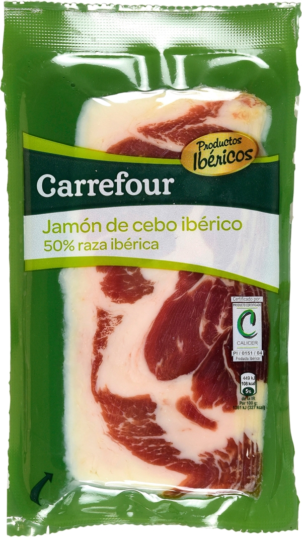 CARREFOUR JAMÓN DE CEBO IBÉRICO 50% RAZA IBÉRICA. análisis y opiniones ...