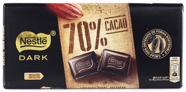 NESTLÉ DARK CHOCOLATE NEGRO 70% | OCU