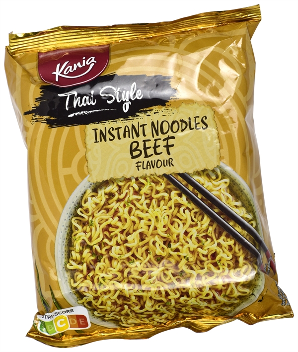 Noodle KANIA (LIDL) INSTANT NOODLES BEEF FLAVOUR: todos los detalles