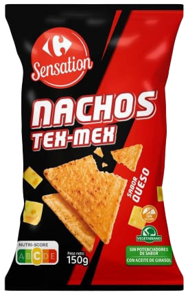 Características de CARREFOUR SENSATION Nachos Tex-mex sabor queso
