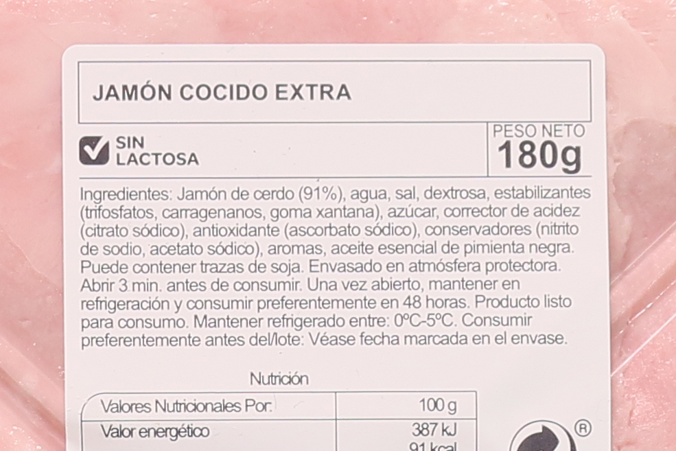CARREFOUR CORTE CLÁSICO, JAMÓN COCIDO EXTRA | OCU