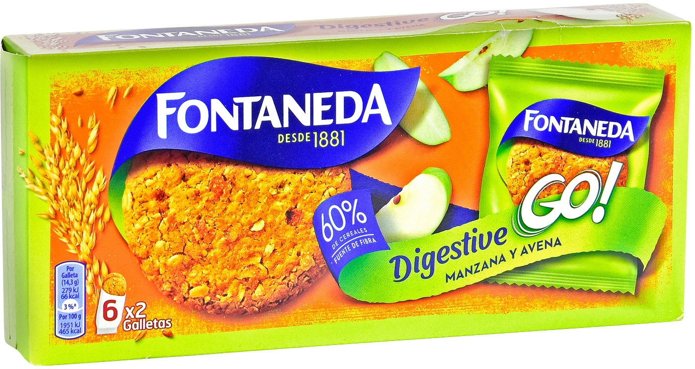 FONTANEDA DIGESTIVE MANZANA Y AVENA.: valor nutricional